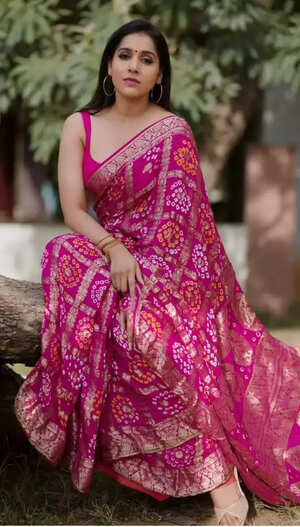 Bandej Saree : Vibrant Rajasthani Tie-and-Dye Tradition